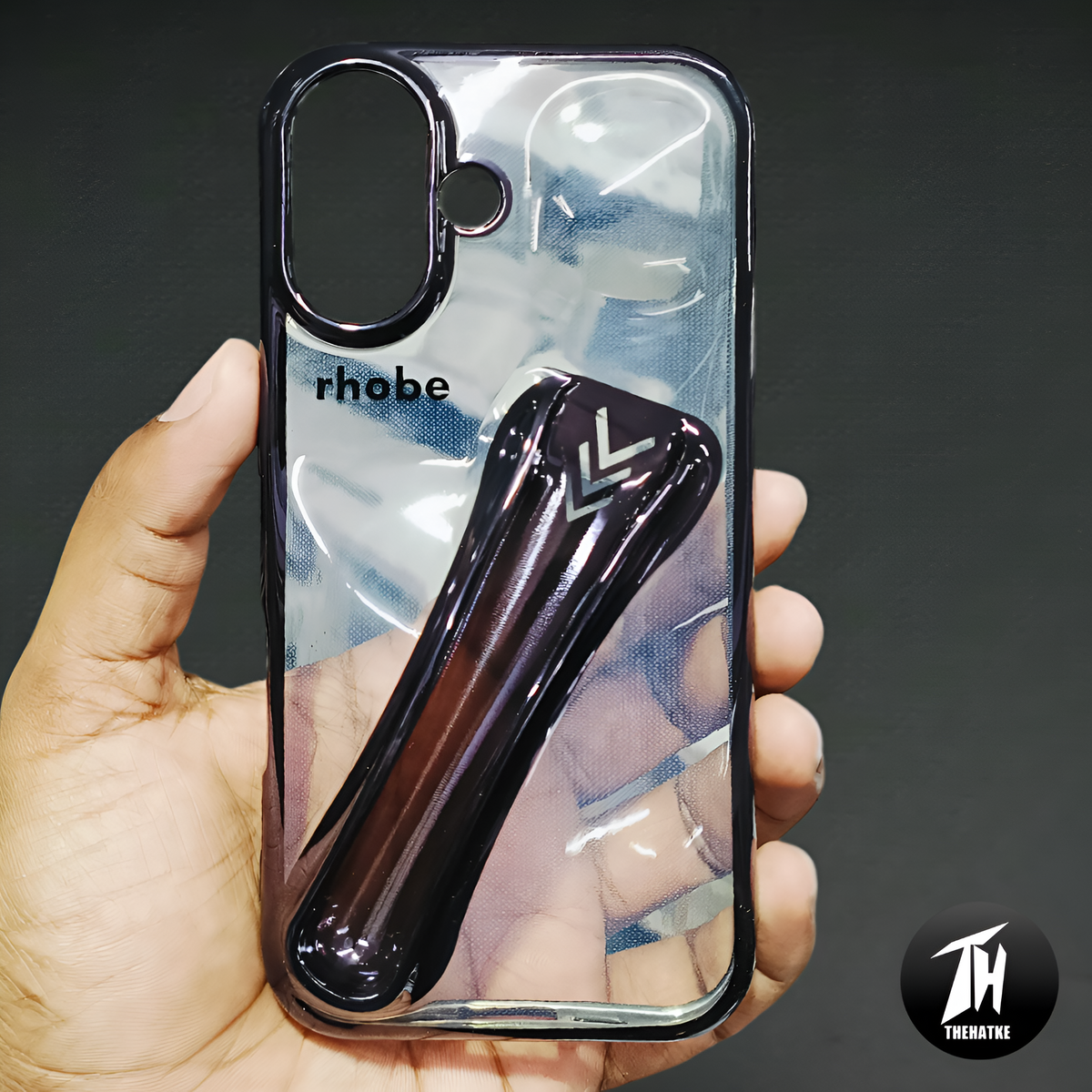 Rhobe Black Silicone Case for Apple Iphone 16 – The Hatke