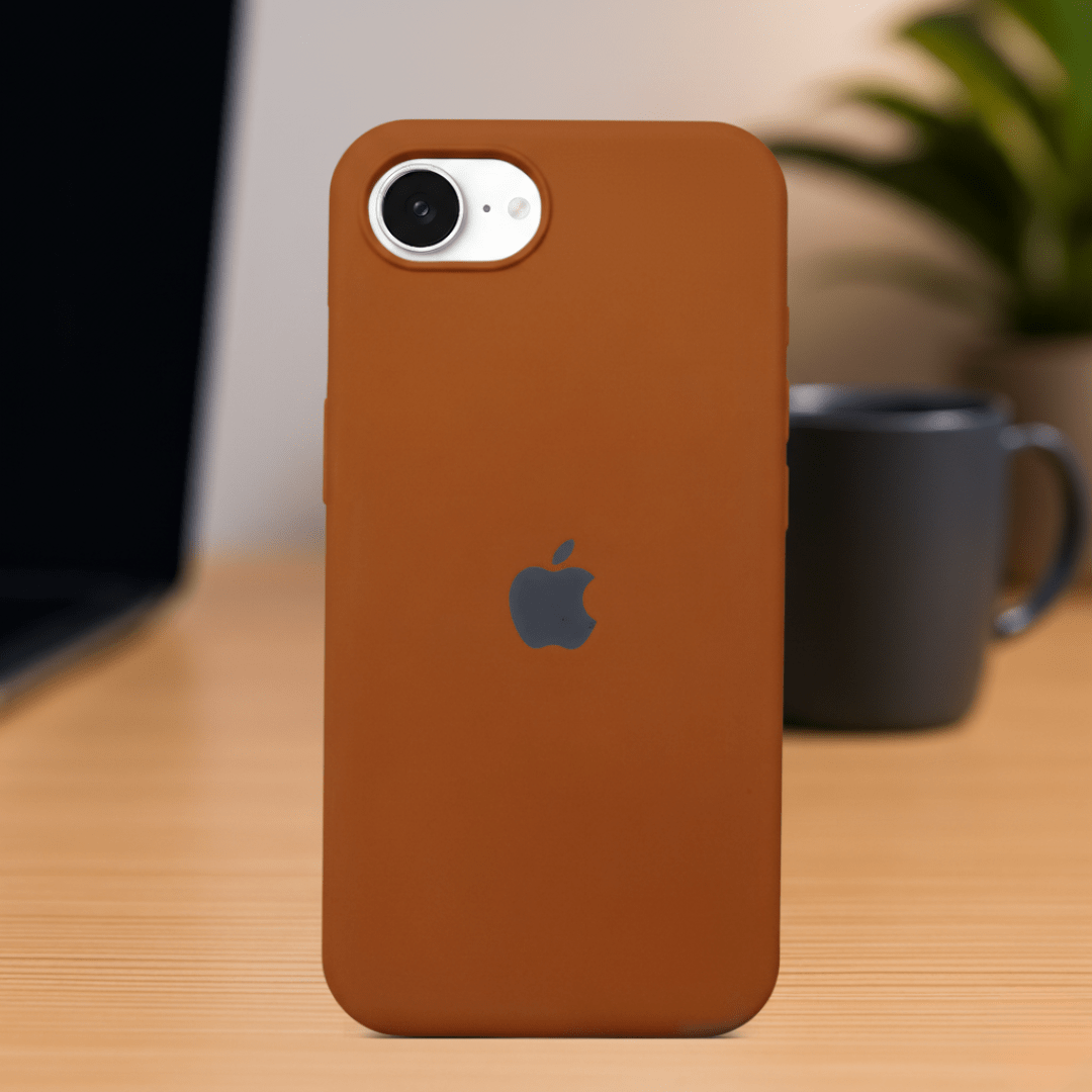 Brown Original Silicone case for Apple iphone 16e – The Hatke