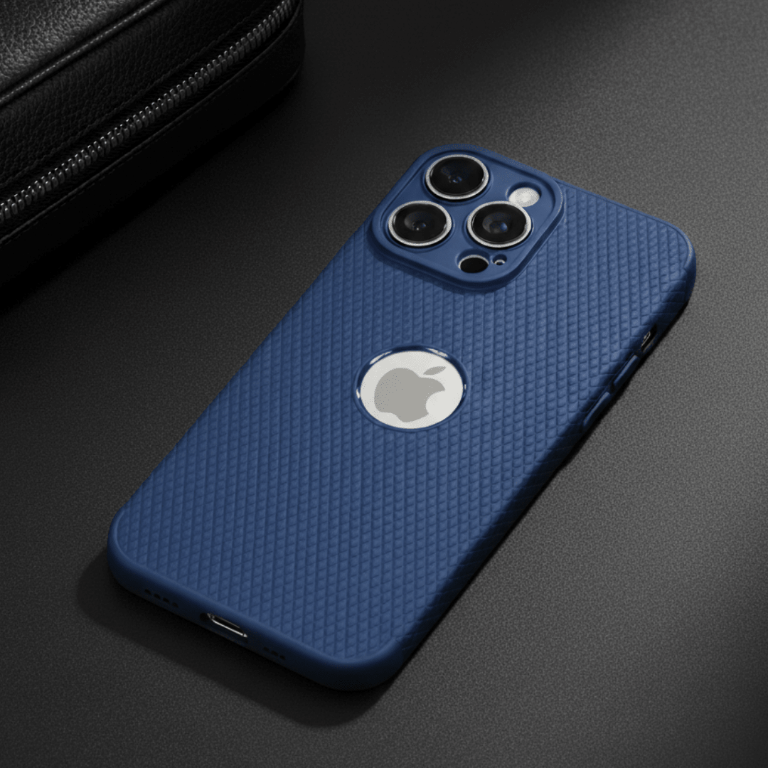 Dark Blue Line Wave Silicone Case for Apple iphone 16 Pro Max – The Hatke