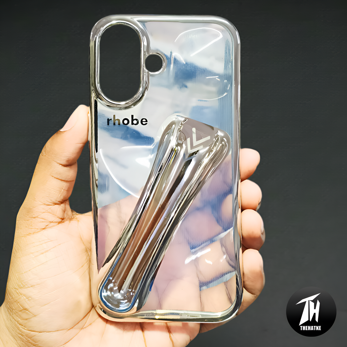 Rhobe Silver Silicone Case for Apple Iphone 16 – The Hatke