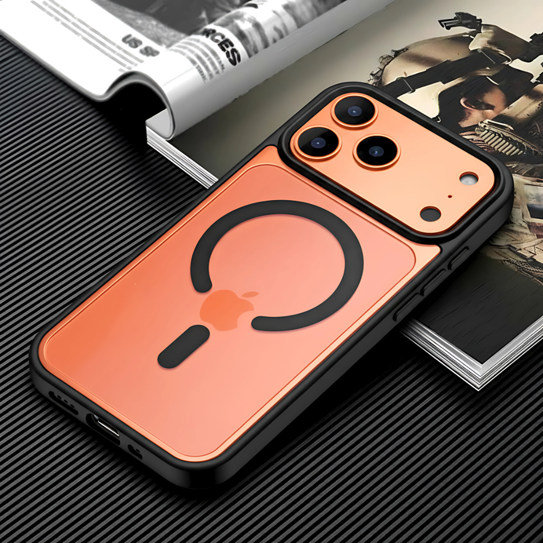 Black MagSafe Clear Transparent Silicone case for Apple iphone 17 Pro ...