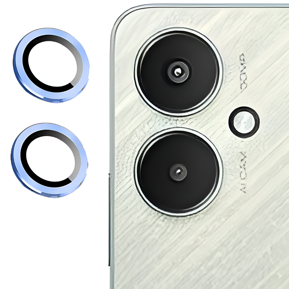 Sierra Blue Metallic camera ring lens guard for Redmi 13C 5G – The Hatke