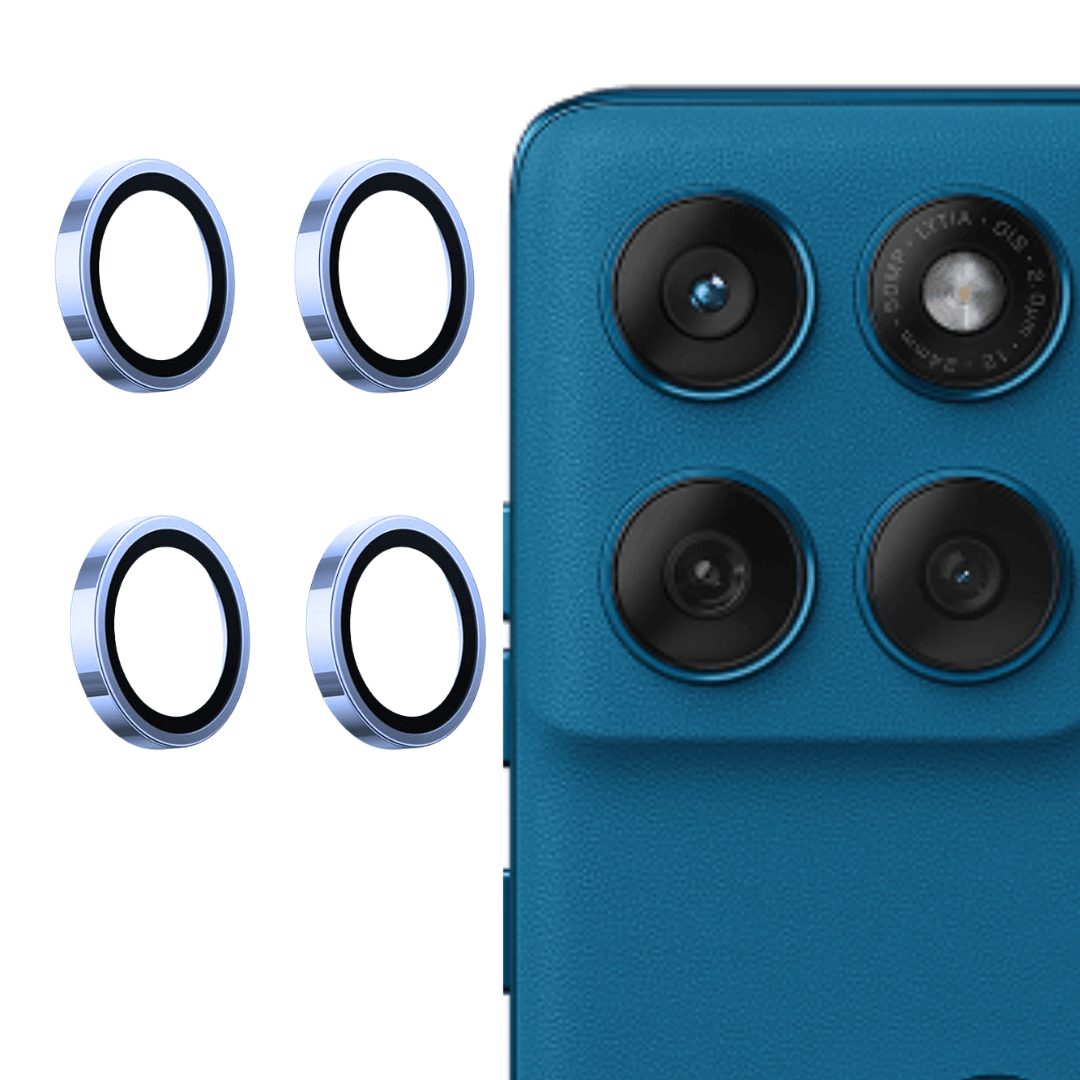 Sierra Blue Metallic camera ring lens guard for Motorola Edge 60 Stylu ...