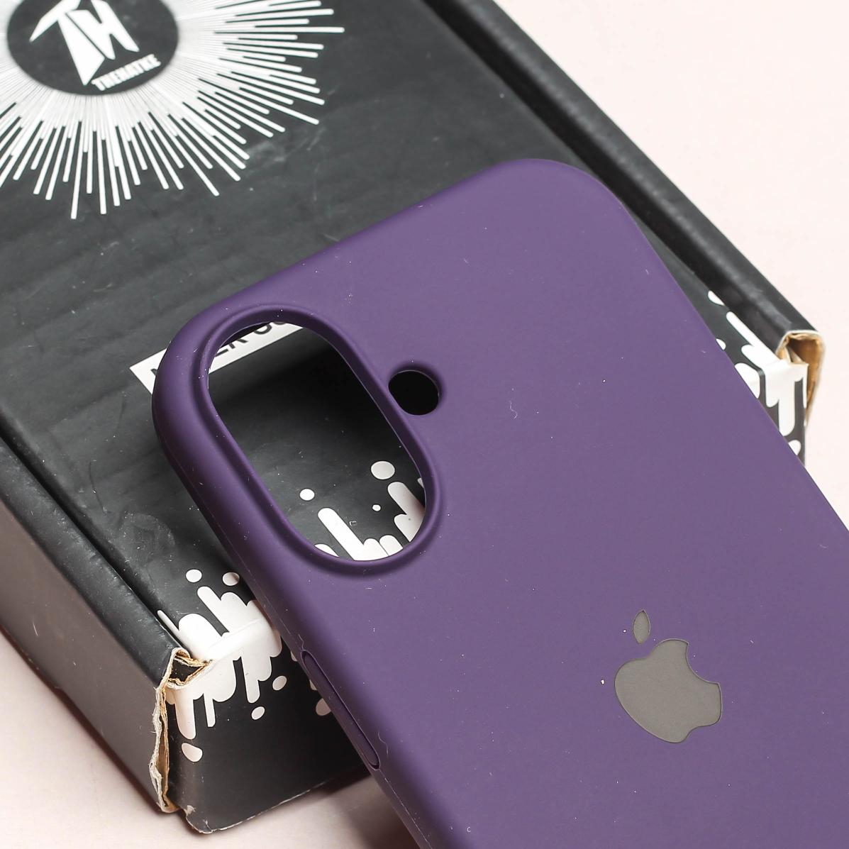 Deep Purple Original Silicone case for Apple iphone 16 – The Hatke