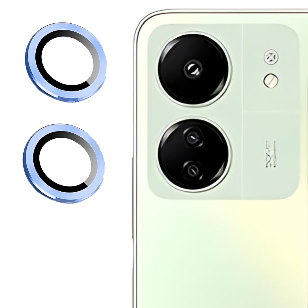 Sierra Blue Metallic camera ring lens guard for Redmi 13C 4G – The Hatke