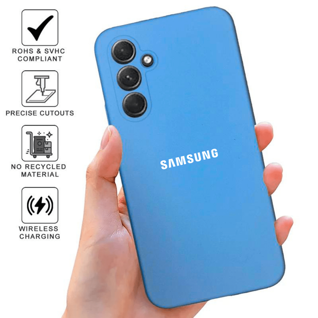Sky Blue Camera Original Silicone case for Samsung A54 – The Hatke