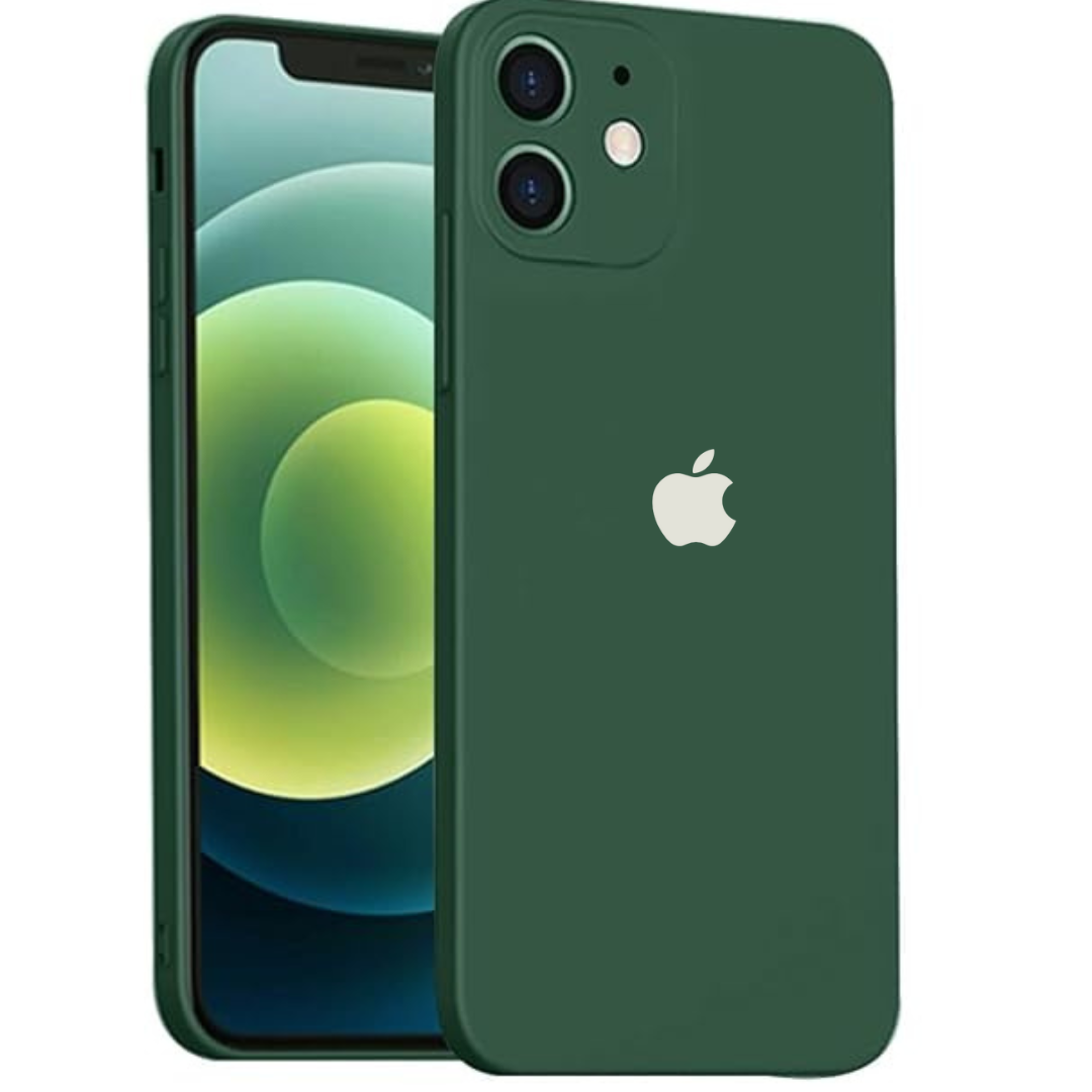 Dark Green Original Camera Silicone case for Apple iphone 12 – The Hatke