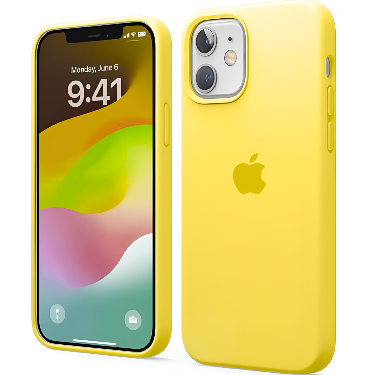 Yellow Original Silicone case for Apple iPhone 12 – The Hatke