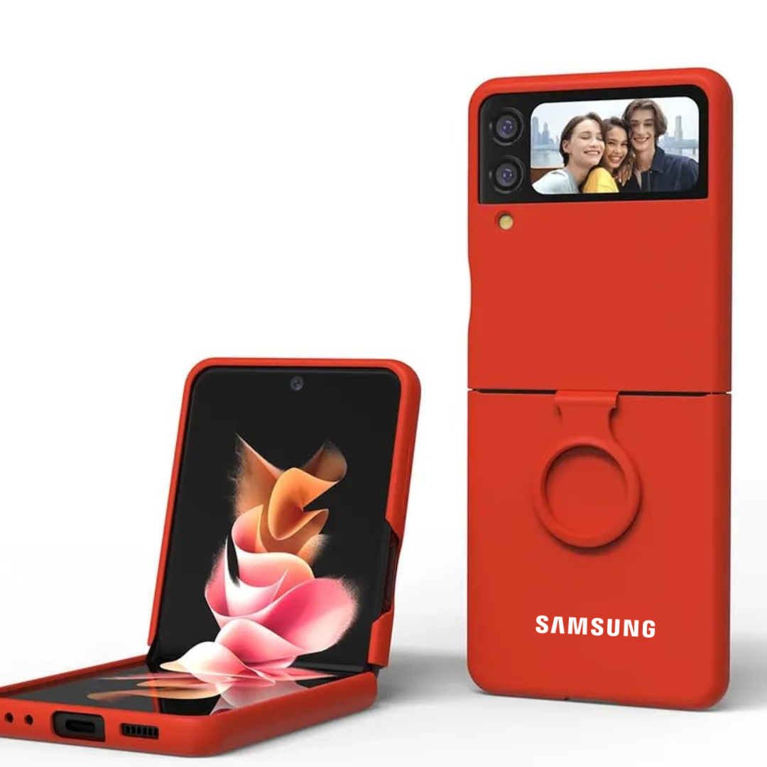 Red Original Silicone Case For Samsung Galaxy Z Flip 4 The Hatke