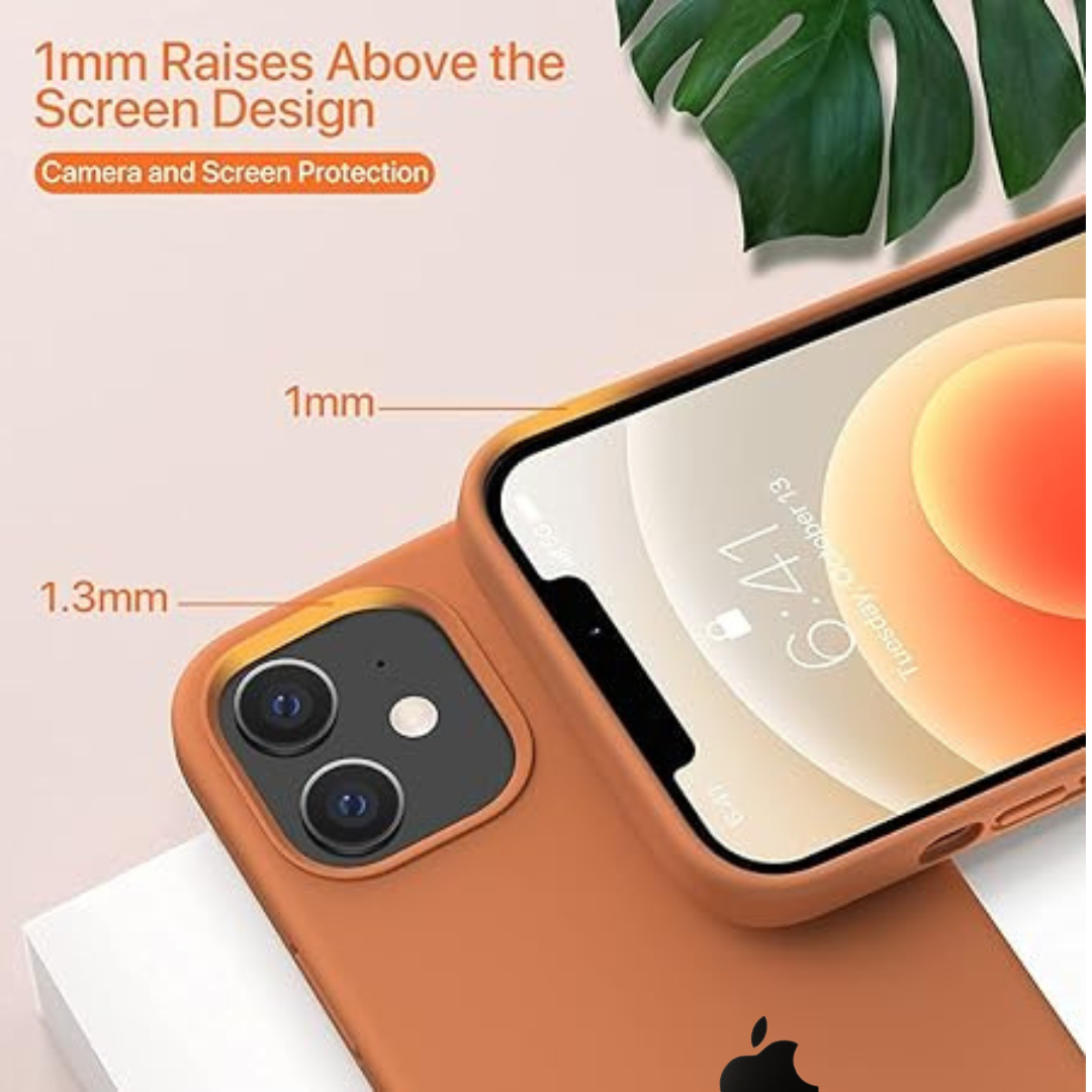 Brown Original Silicone case for Apple iphone 12 – The Hatke