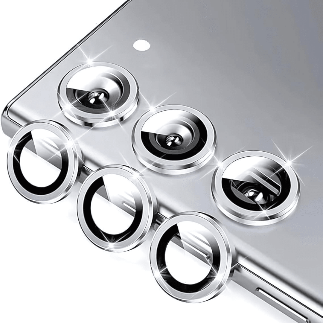 Silver Metallic camera ring lens guard for Samsung A55 – The Hatke