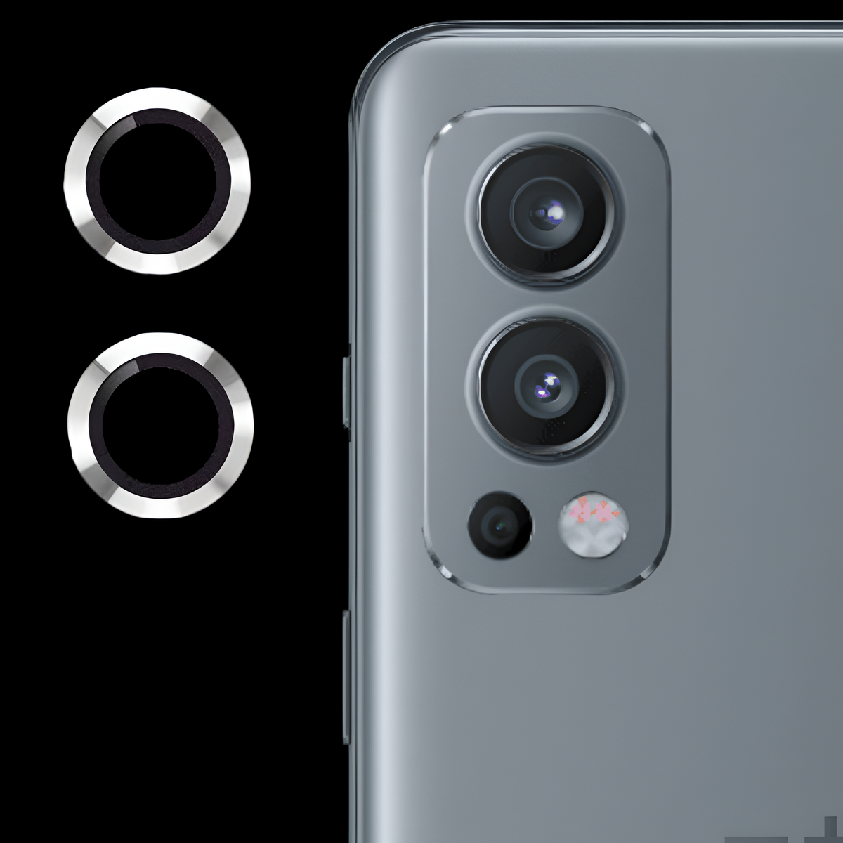 Silver Metallic camera ring lens guard for Oneplus Nord 2 – The Hatke