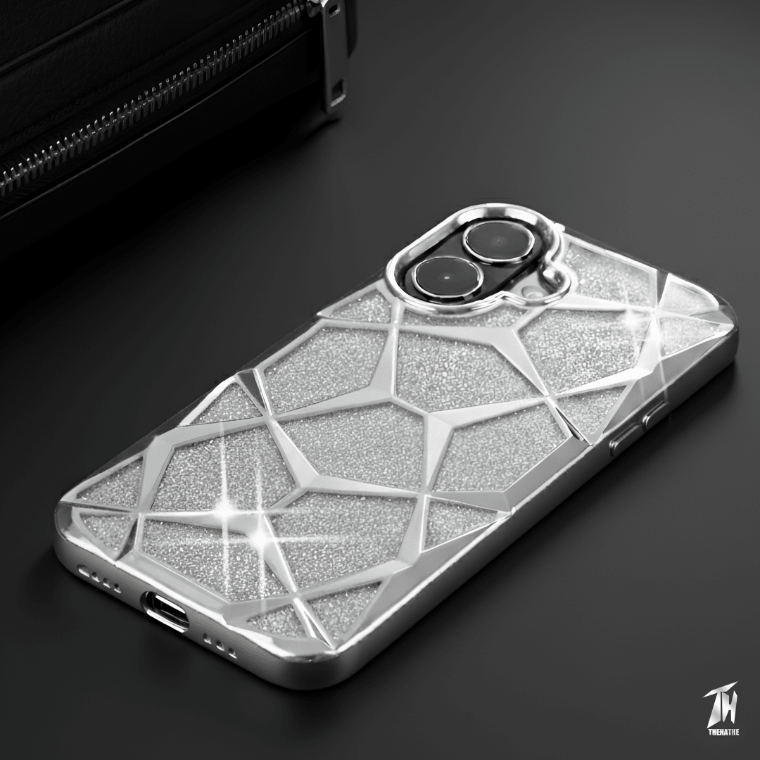 Dazzle Silver Silicone case for Apple iphone 17 – The Hatke