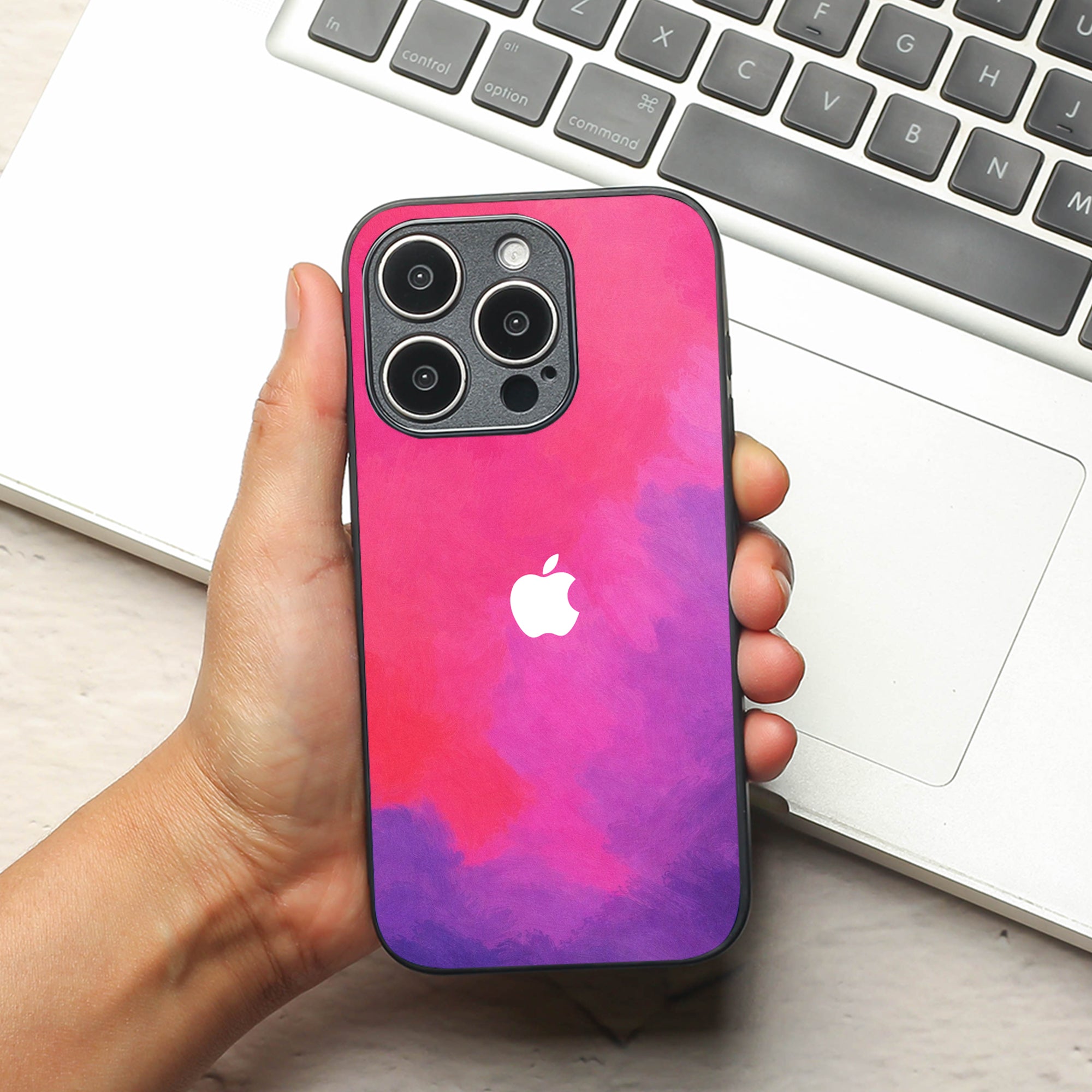 Magenta oil Paint (MB) Silicone Case for Apple Iphone 13 Pro – The Hatke