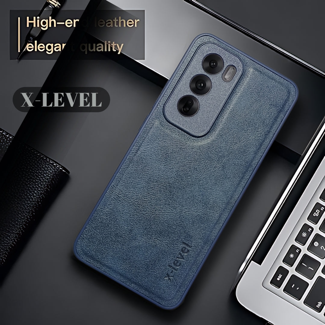 X-LEVEL Blue Leather Case for Oppo Reno 12 Pro – The Hatke