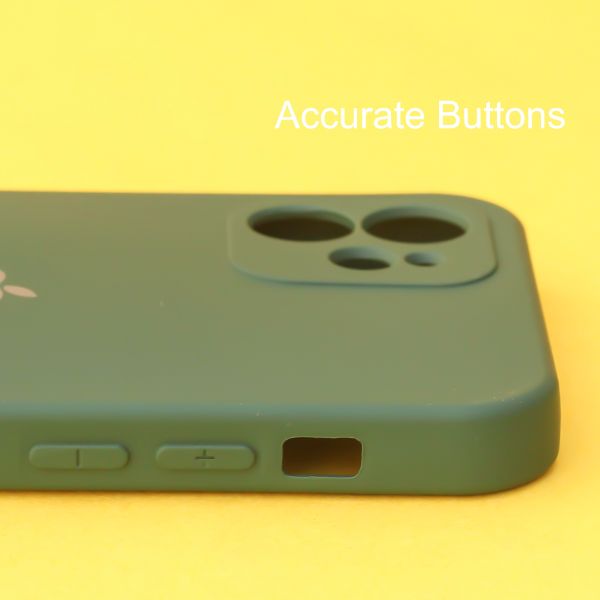 Dark Green Original Camera Silicone case for Apple iphone 12 – The Hatke